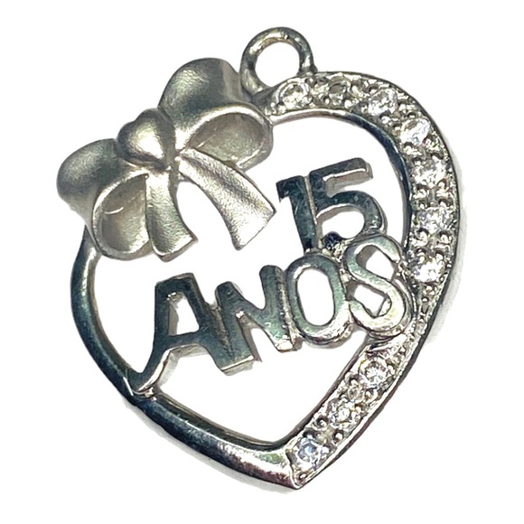 Jewelry | 15 Aos Sterling Silver Heart Charm Quinceaera 15 Years Old ...